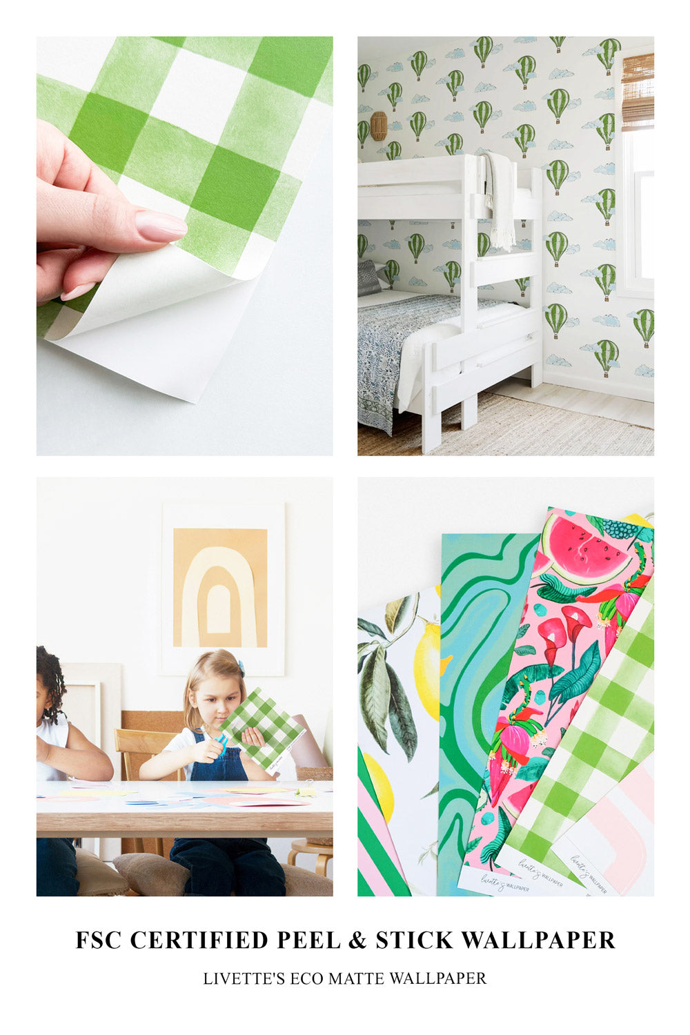 FSC Certified Peel And Stick Wallpaper | Livettes Wallpaper
