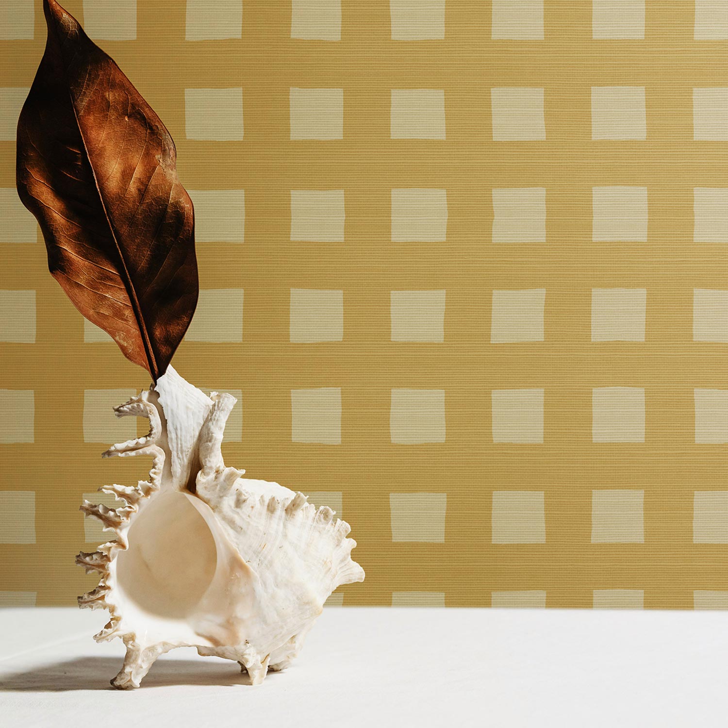 Butter Yellow Modern Plaid Grasscloth Wallpaper | Livette's Wallpaper ...