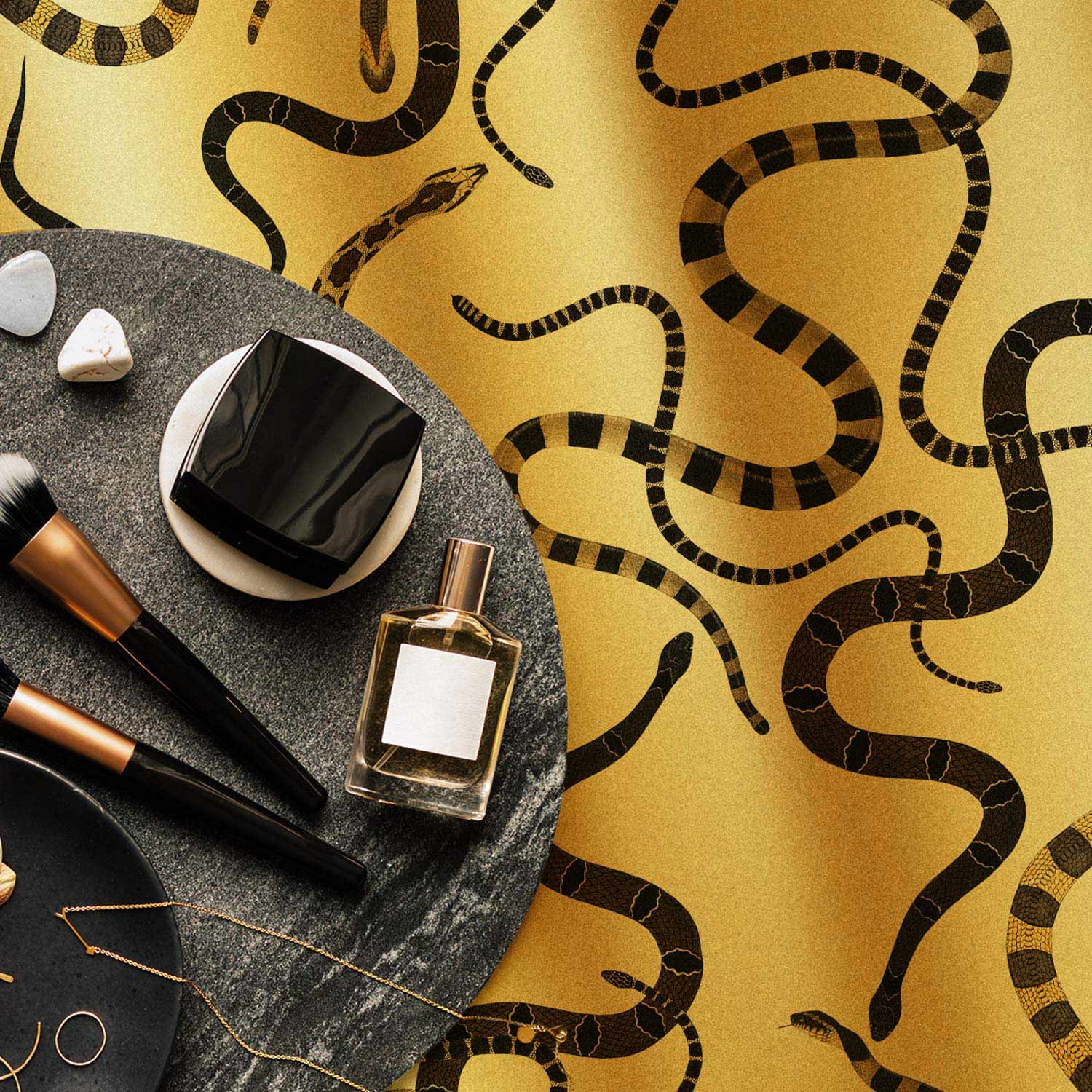 Gold Snake Metallic Wallpaper | Livettes | Livettes Wallpaper