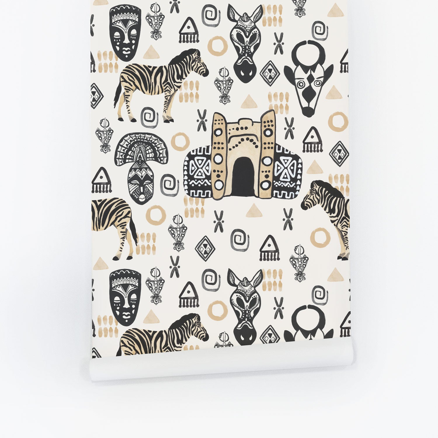 African Safari Pattern Wallpaper | Livettes | Livettes Wallpaper