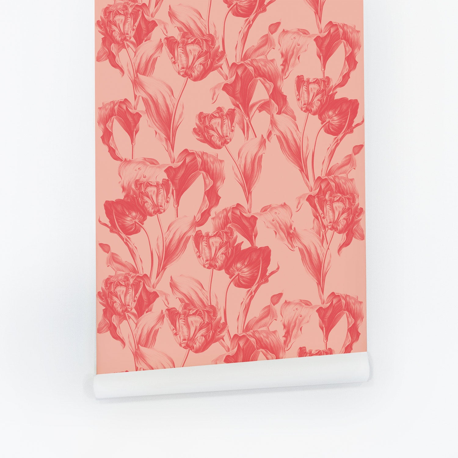 Garden Of Coral Tulips Wallpaper by Livettes Wallpaper