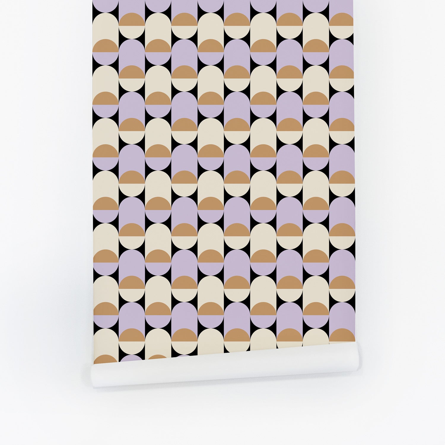 Lavender Mini Retro Design Wallpaper by Livettes | Livettes Wallpaper