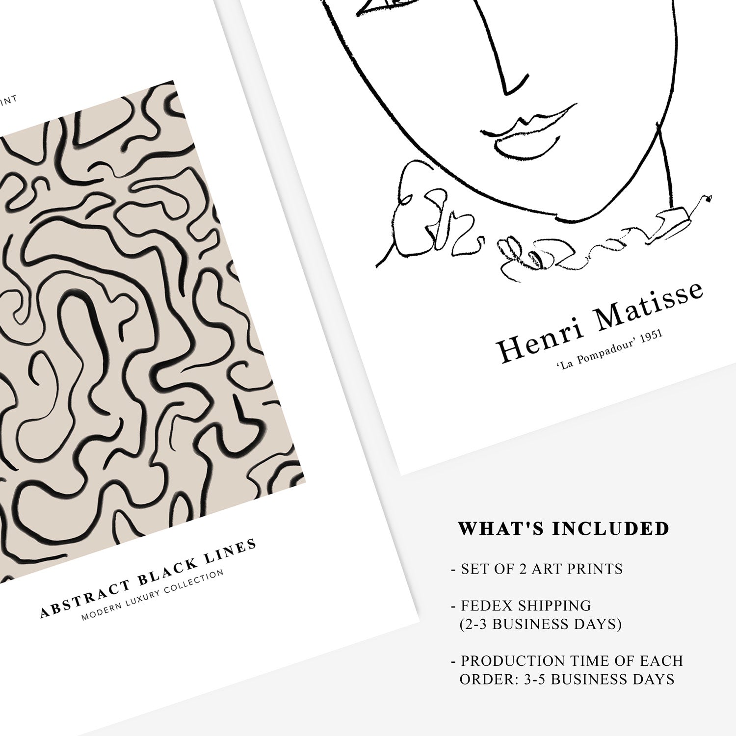 Abstract Henri Matisse Poster Duo Pack + Free FedEx Delivery | Livettes ...
