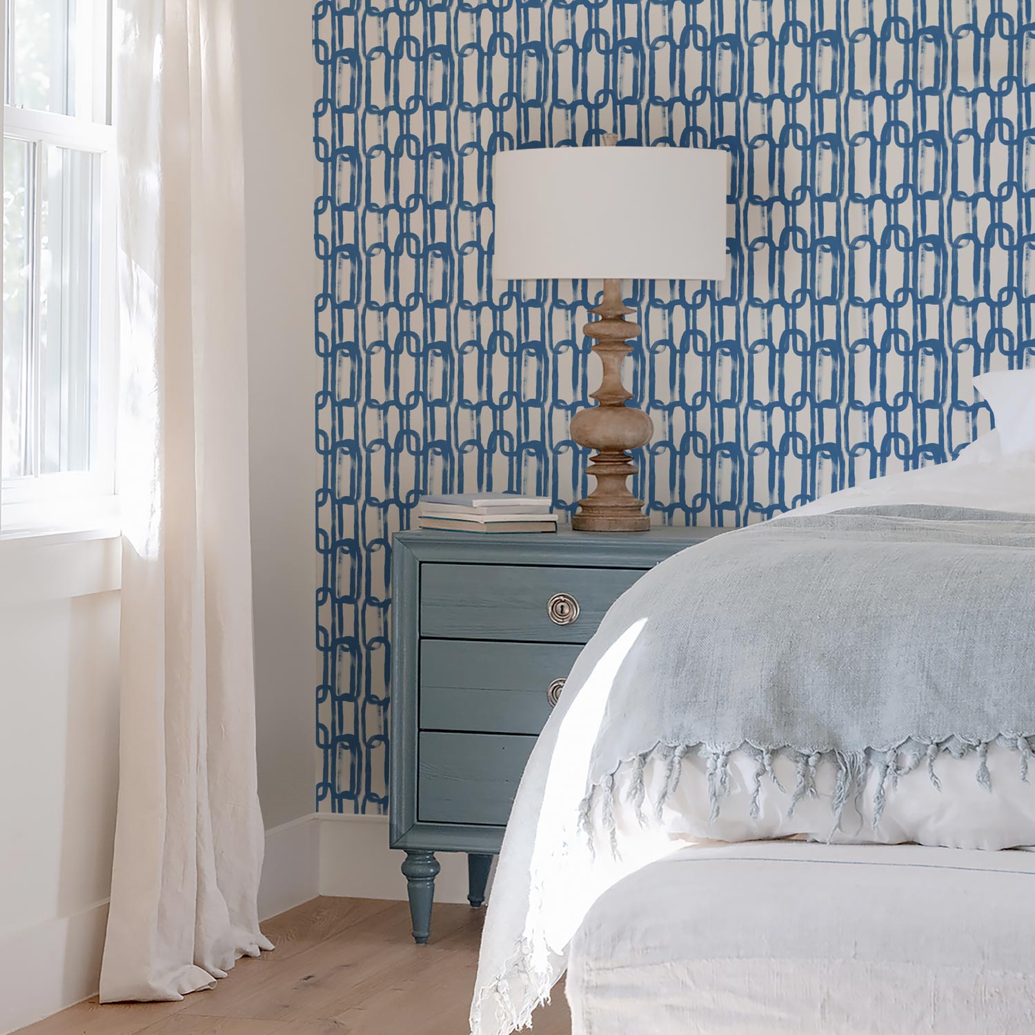 Blue Knitted Pattern Wallpaper | Livette's Wallpaper | Livettes Wallpaper