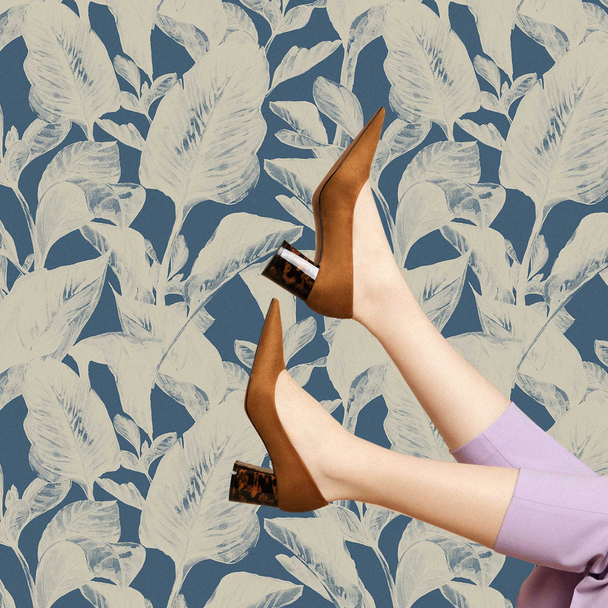 Tropical leaves wall mural | Removable wallpaper | Livettes | Livettes ...