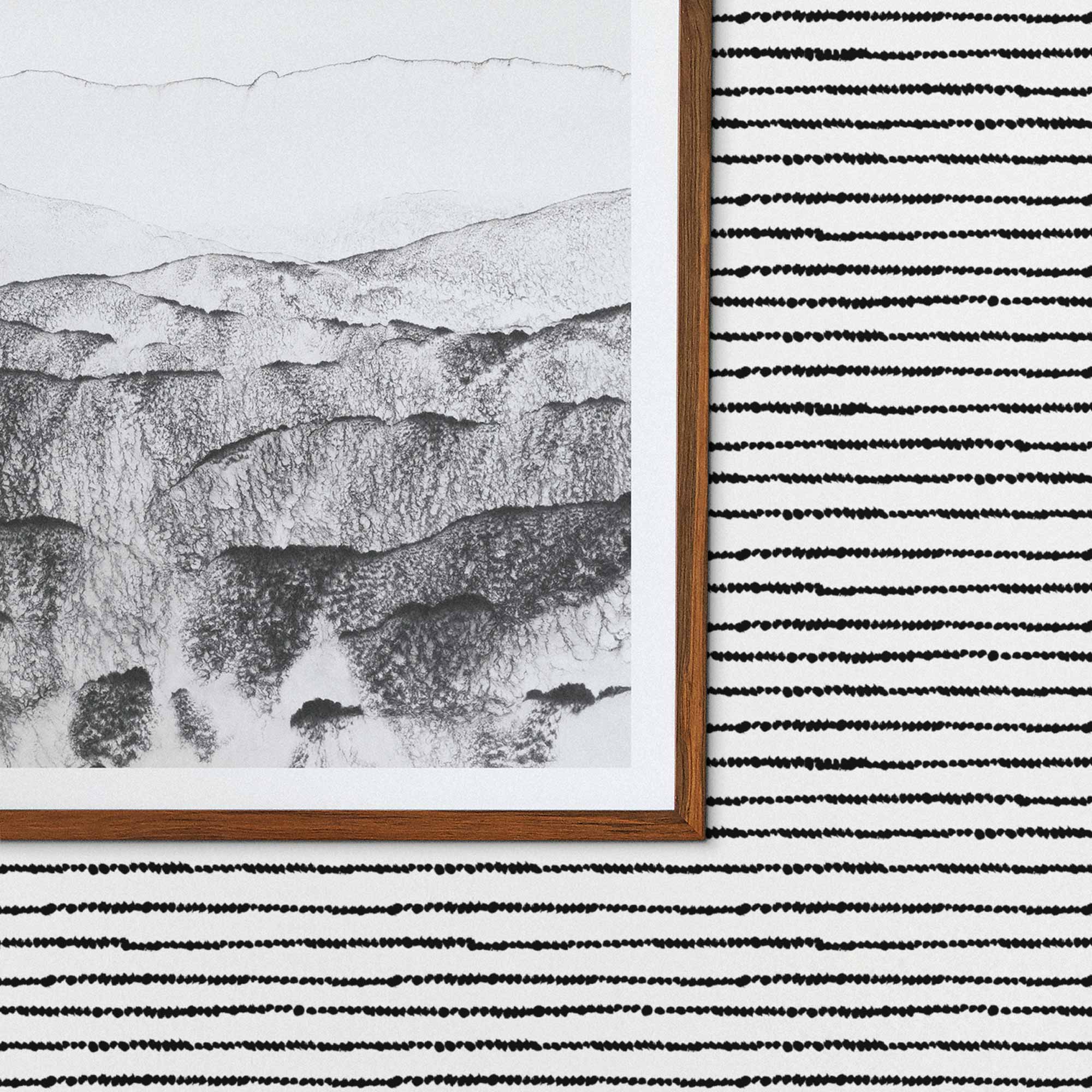 Bohemian style removable wallpaper with dotted lines | Livettes ...