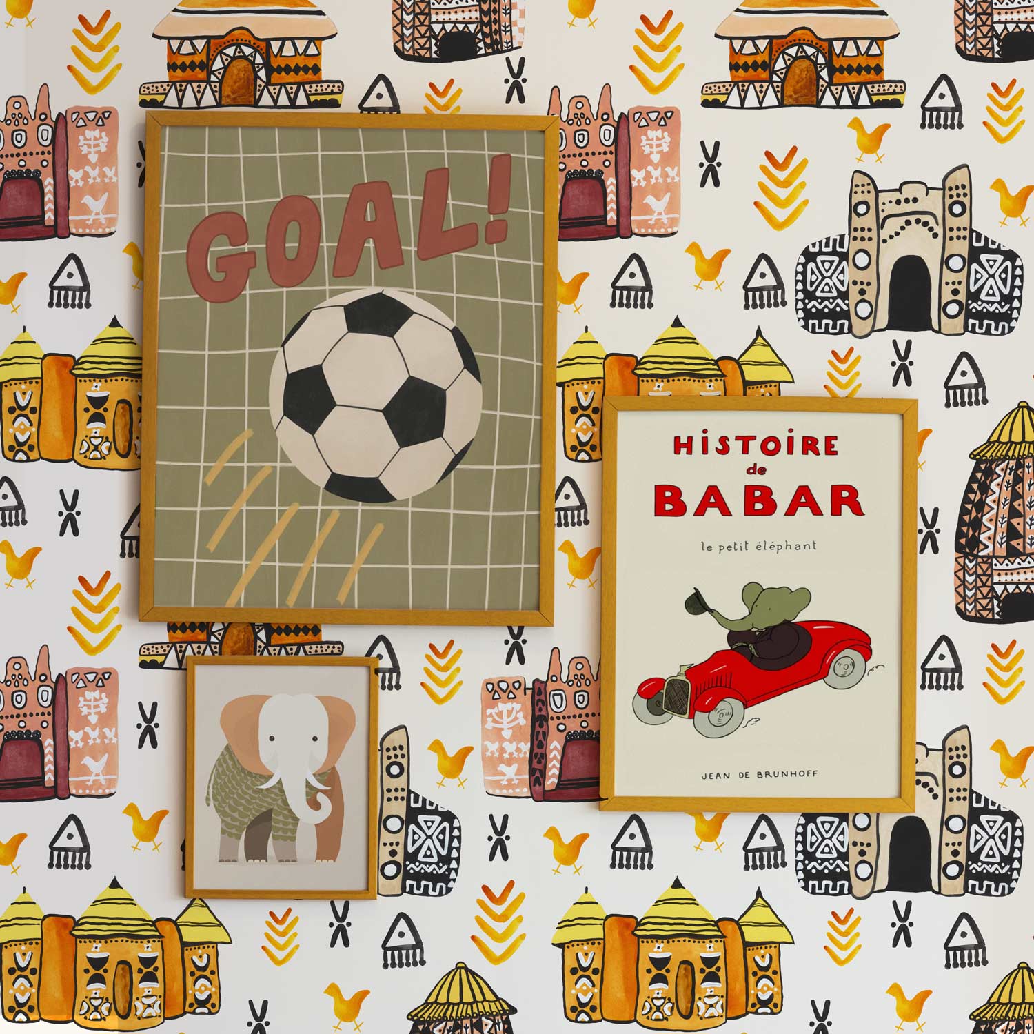 The Tribe Print Wallpaper | Livettes | Livettes Wallpaper UK