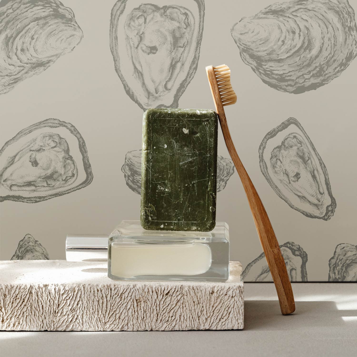 Light Abstract Oysters Wallpaper by Livettes | Livettes Wallpaper