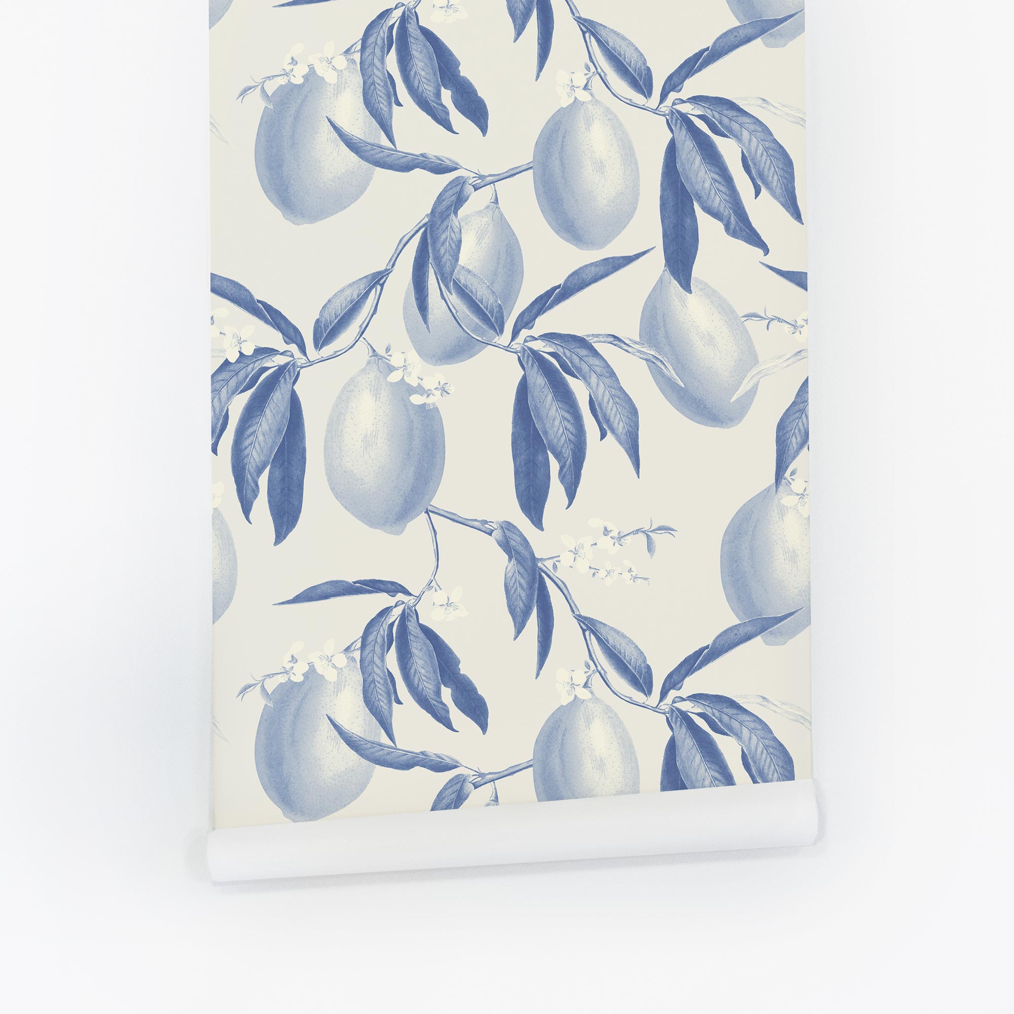Board & Batten Wallpaper | Blue Lemon Print | Livettes Wallpaper