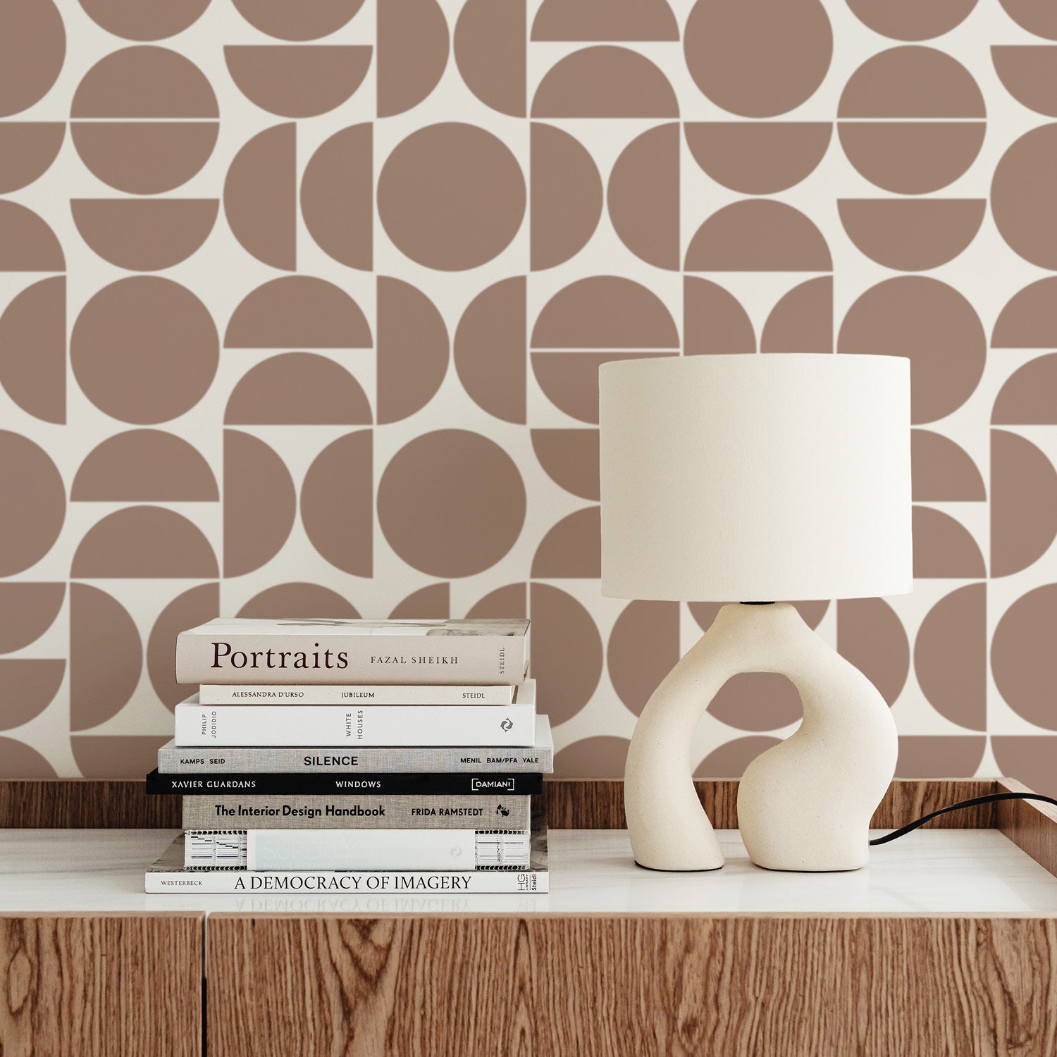 Neutral Geometric Removable Wallpaper | Livettes | Livettes Wallpaper