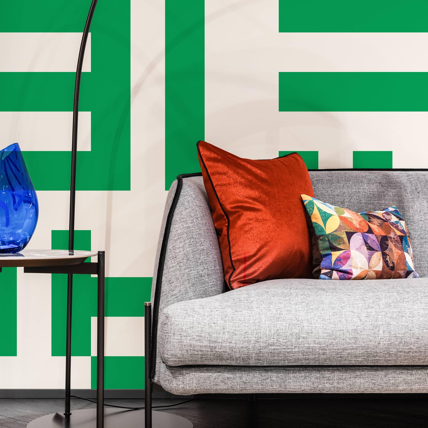 Kelly Green Maze Wall Mural | Livettes | Livettes Wallpaper