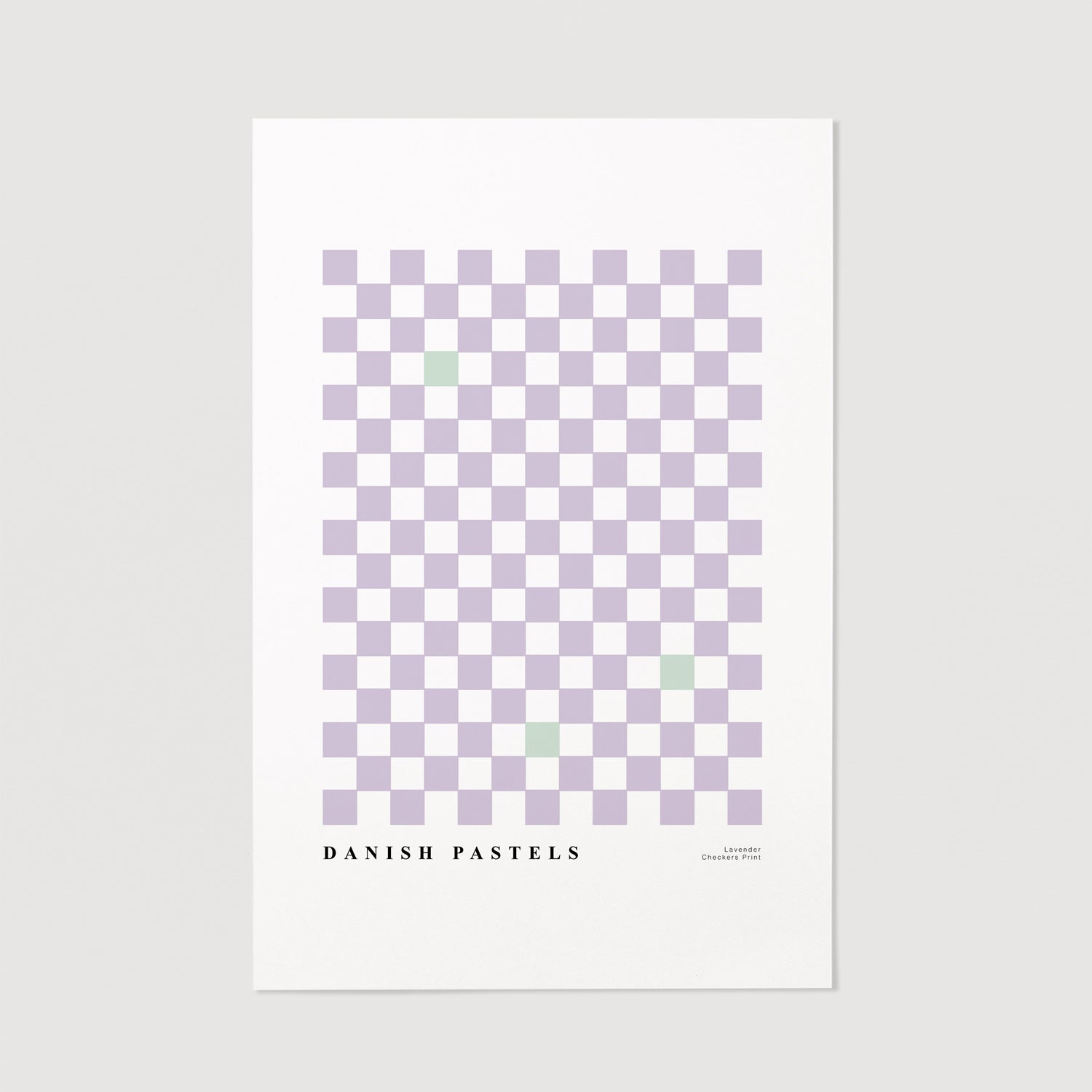 Lavender Checkers Art Print | Livettes Wallpaper