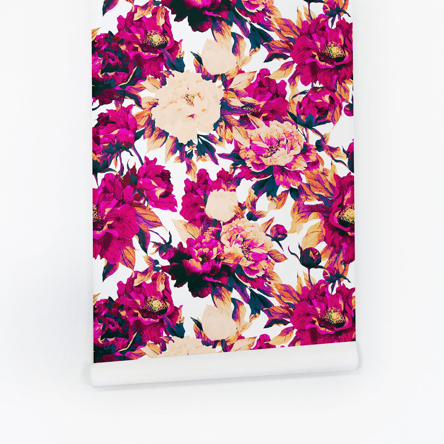 Bold florals removable wallpaper | Livettes | Livettes Wallpaper