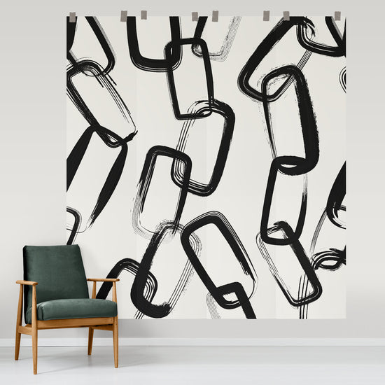 Oversized Chain Design Wall Mural | Livettes | Livettes Wallpaper