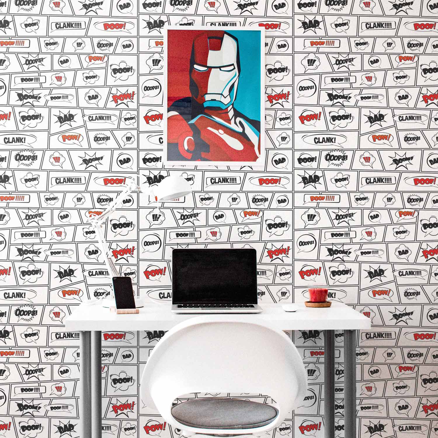 Comic book style removable wallpaper by Livettes | Livettes Wallpaper