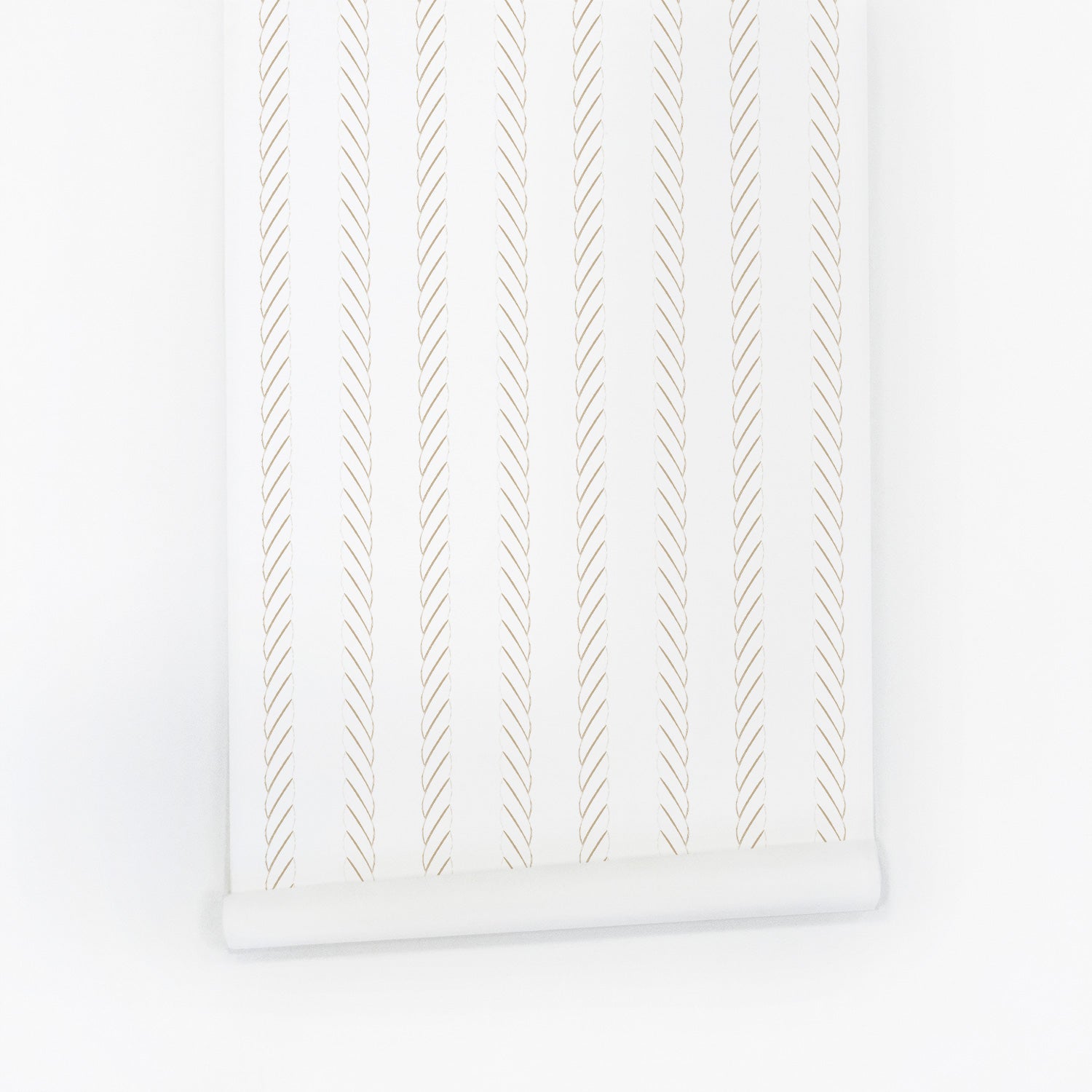Latte color rope print wallpaper for ocean themed nursery | Livettes ...