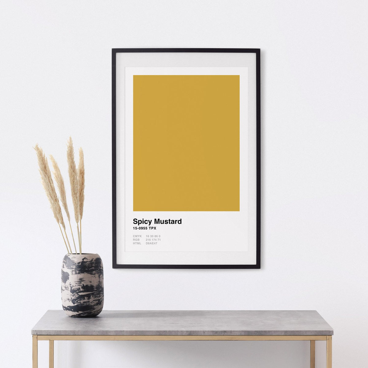 Spicy Mustard Pantone Art Print | Livettes Wallpaper