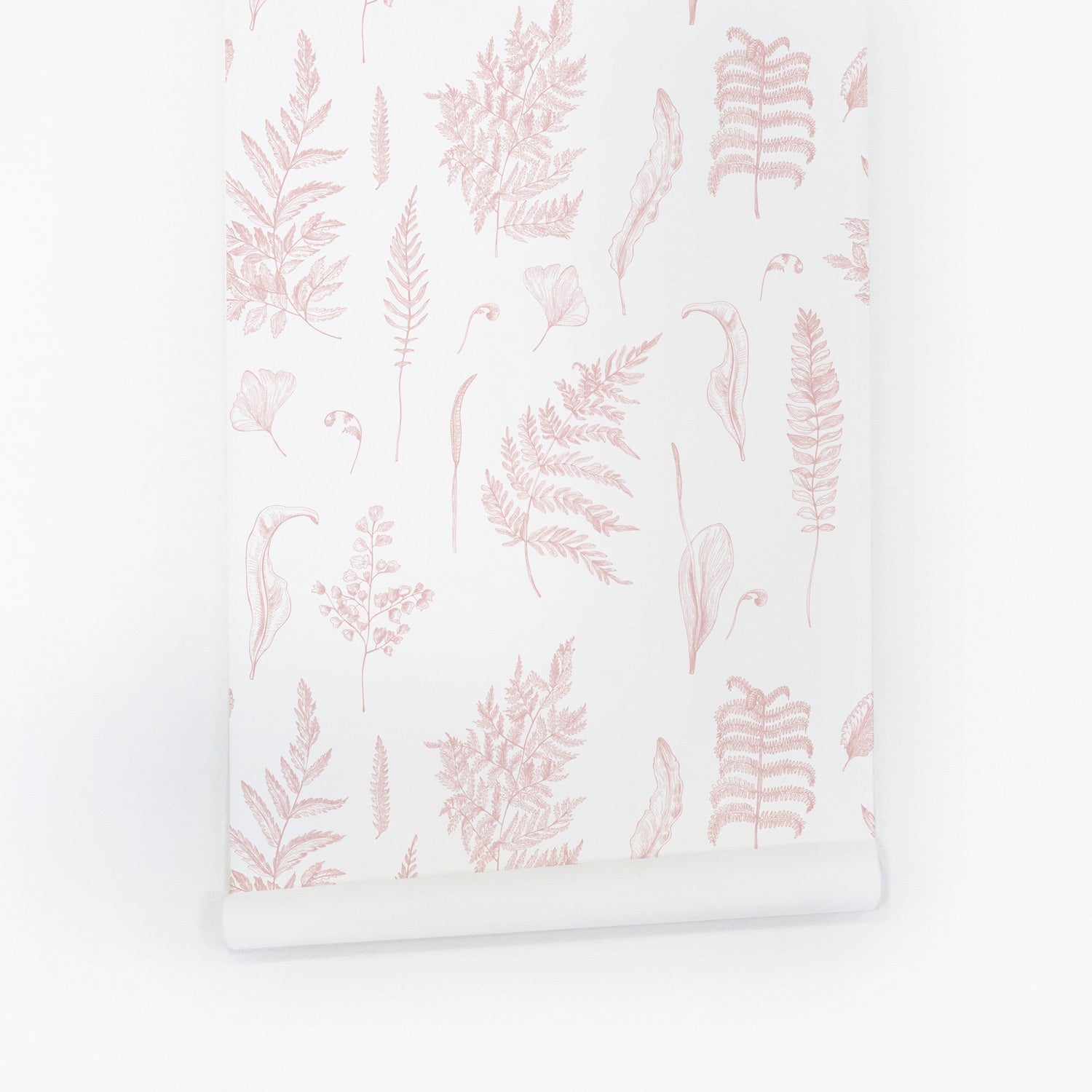 Pink botanical peel & stick removable wallpaper | Livettes | Livettes ...